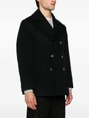 Brunello Cucinelli Notched-lapels Felted Pea Coat
