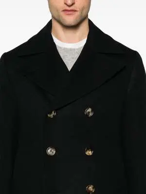Brunello Cucinelli Notched-lapels Felted Pea Coat