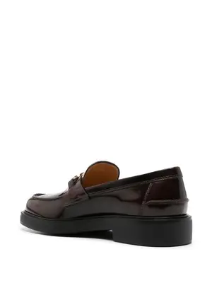 TOD'S Logo-plaque Loafers - Red
