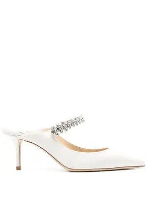 JIMMY CHOO Bing 65mm Mules - White