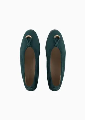 Giorgio Armani Suede Ballerinas