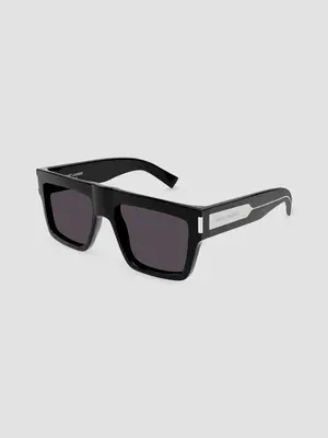 Saint Laurent Naked Wirecore 55mm Square Sunglasses - Black