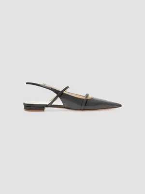 ALEXANDRE BIRMAN Tita Double-strap Leather Flats Black