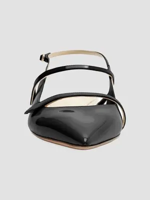 ALEXANDRE BIRMAN Tita Double-strap Leather Flats - Black