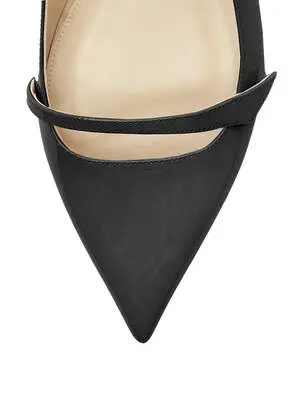 ALEXANDRE BIRMAN Tita Double-strap Leather Flats - Black
