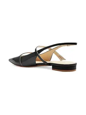 ALEXANDRE BIRMAN Tita Double-strap Leather Flats - Black