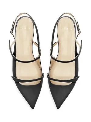 ALEXANDRE BIRMAN Tita Double-strap Leather Flats - Black