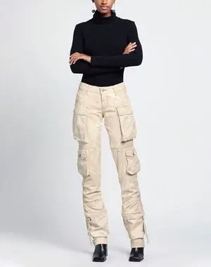 Attico Cotton Cargo Jeans - Beige