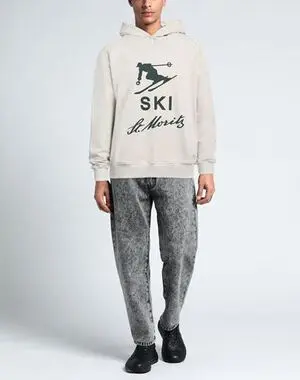 Bally Light Cotton Sweatshirt With Lambskin Accents - Grey