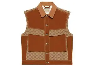 Gucci GG Supreme Canvas Gilet - Brown