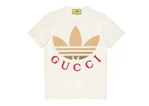 Gucci X Adidas Logo T-shirt - White/beige