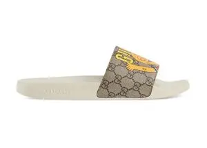 Gucci X Pablo Delcielo Cat Gg Supreme Slide - Beige