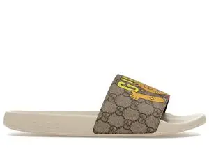 Gucci Gucci X Pablo Delcielo Cat GG Supreme Slide Beige
