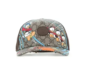 Gucci X Disney Donald Duck Print Trucker Cap - Ebony/Beige/Black