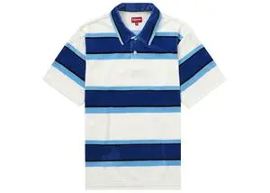 M*。様 supreme Washed Stripe Polo White M Supreme Washed Stripe Polo White Men's - SS26 - US