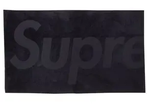 Supreme Tonal Logo Towel - Black