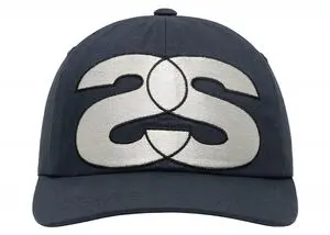 StÜssy Low Pro Big Short Sleeve Snapback - Navy Blue