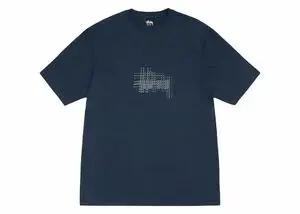 StÜssy Refracted Tee Shirt Navy Blue