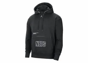 JORDAN Nba Brooklyn Nets Statement Edition Loose Fit Hoodie - Black