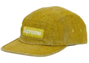Supreme Coated Denim Camp Cap - Yellow