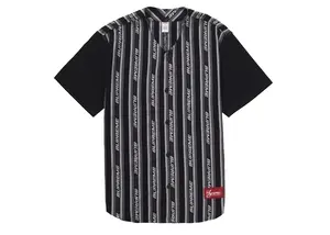 Supreme Jacquard Logo Baseball Jersey - Black