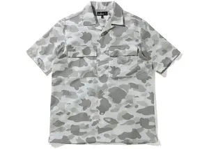 A BATHING APE Mr Camo Open Collar Shirt