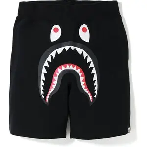 A BATHING APE Shark Sweat Shorts - Black/purple