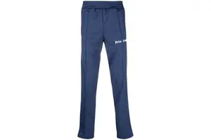 Palm Angels Side Stripe Track Pants - Navy Blue/white