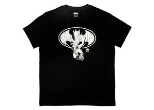 BAIT X Batman Bat Logo Glow In The Dark Tee Shirt - Black
