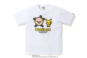 BAPE X Pokemon Mankey Tee Shirt #2 White