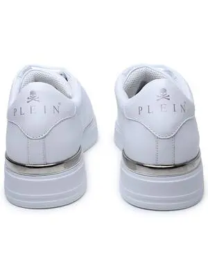 Philipp Plein Hexagon Leather Sneakers - White