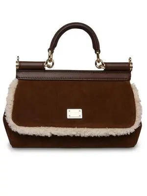 Dolce & Gabbana Sicily Small Handbag In Calf Lear Blend