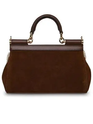 Dolce & Gabbana Sicily Small Handbag In Calf Lear Blend