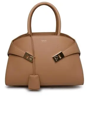 FERRAGAMO Coffee Lear Bag