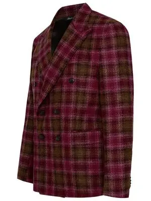 Brian Dales Double Breasted Plaid Blazer