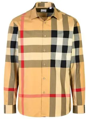 Burberry Summerton' Cotton Shirt - Beige