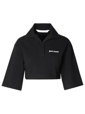 Palm Angels Cotton Crop Polo Shirt