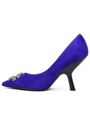 Tory Burch Purple Suede Eleanor Pumps