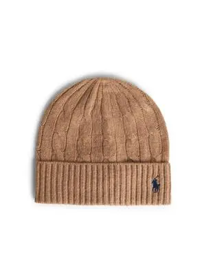 Polo Ralph Lauren Wool Blend Beanie - Brown