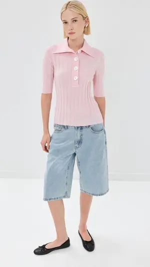 NACKIYE Sugarman Knit Polo - Rose