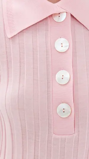NACKIYE Sugarman Knit Polo - Rose