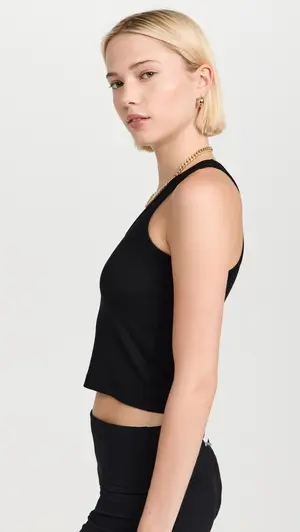 Splits59 Ashby Rib Crop Top - Black