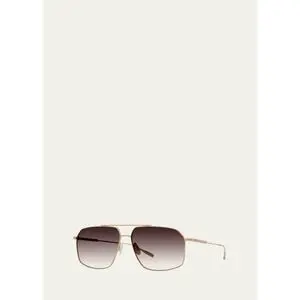 Barton Perreira Renzo Titanium Aviator Sunglasses