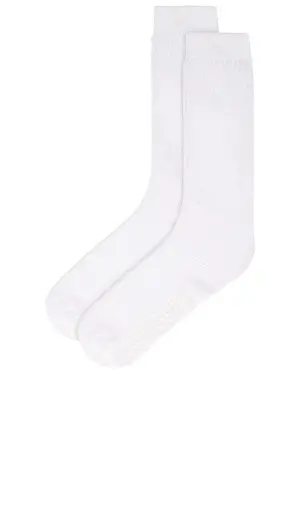SOULS. Cloud Grip Ribbed Knit Socks - White