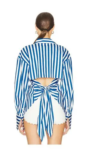 SIMONMILLER Loch Button-up Shirt - Blue Stripe