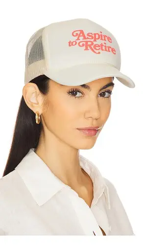 MOTEL MARGARITA Aspire Script Trucker Hat - Bone