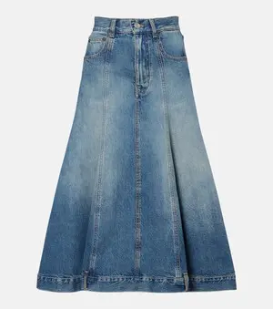 Victoria Beckham Midi Skirt - Blue