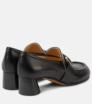 Proenza Schouler Monogram Leather Loafer Pumps