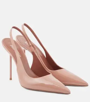 Paris Texas Lidia 105 Patent Leather Slingback Mule - Pink