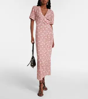 Rixo Katrina Floral Midi Dress